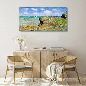 Obraz na plátně Cliff Sea Claude Monet