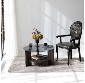 Asir Konferenční stolek MONDO 40x75 cm borovice/černá AS1601