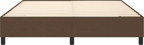 Rám postele s boxspringem tmavě hnědý 160 x 200 cm textil 3120873