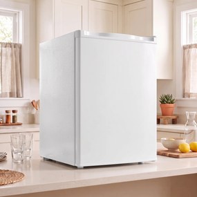 HOMCOM Mini lednička s mrazákem, nastavitelný termostat, malá lednička, jednodveřová, 72,5 l, bílá