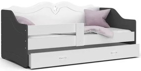 Dětská jednolůžková postel LILI bílá-šedá 80x180