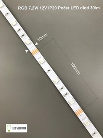 LED Solution RGB LED pásek 7,2W/m 12V bez krytí IP20 08110