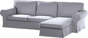 Potah na pohovku IKEA Ektorp 2-místná s lenoškou barva šedá látka lesklé, sametová