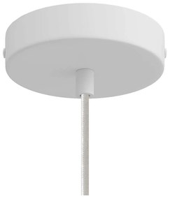 creative cables Závěsná lampa doplněná o textilní kabel a dvojité stínidlo Tub-E14 Barva: Matná bílá-matná měď