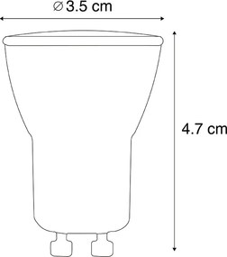 Sada 5 stmívatelných LED žárovek GU10 35mm 3W 220 lm 2700K