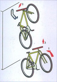 VMBal Nástěnný držák na jízdní kolo  - za řidítka