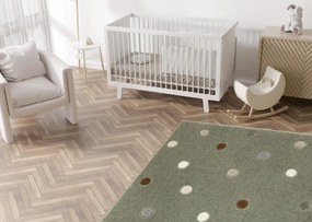 Koberec Tanami Kids C7218A zelený / krémový