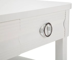 Designový konferenční stolek Hahnunah 90 cm bílý lesk