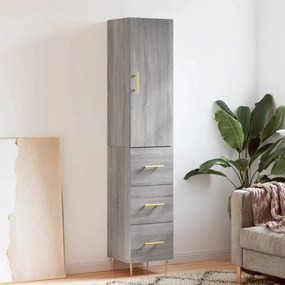 Skříň highboard šedá sonoma 34,5 x 34 x 180 cm kompozitní dřevo 3198847