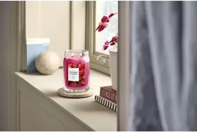 Yankee Candle Signature Red Raspberry velká sklenice 567g / doba hořen
