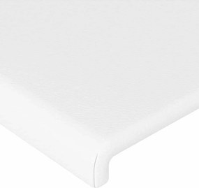 Čelo postele s LED bílé 80 x 5 x 78/88 cm umělá kůže 3121405
