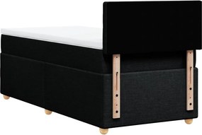 Box spring postel s matrací černá 80 x 200 cm textil 3286523
