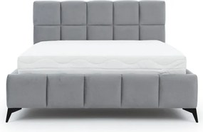 Moderní čalouněná postel MALO 200x180, šedá (Matt Velvet 85)