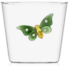 Výprodej Ichendorf Milano designové sklenice na vodu Garden Pic Nic Tumbler Green Butterfly