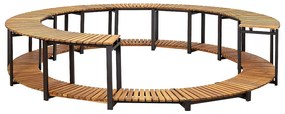 vidaXL Set nábytku k mobilní vířivce kruhové (masivní tropické dřevo z akácie)