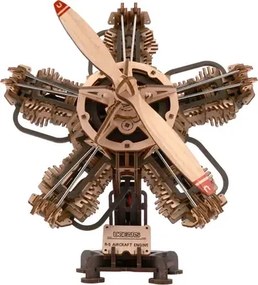 UGEARS 3D dřevěné mechanické puzzle Letecký motor R-5 / 470 dílků