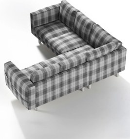 Potah na pohovku IKEA Norsborg rohová 4-místná barva šedá látka pletený vzor, vzorované