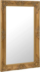 Nástěnné zrcadlo barokní styl 50 x 80 cm zlaté 320321