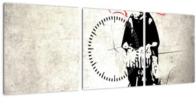 Obraz - Pocit volnosti (s hodinami) (90x30 cm)