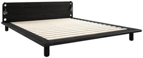 OnaDnes -20% Černá dřevěná dvoulůžková postel Karup Design Peek 160 x 200 cm