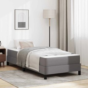 Rám postele s matrací Šedá 80 x 200 cm textil 3398601