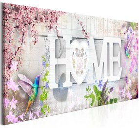 Obraz - Home and Hummingbirds (1 Part) Pink Narrow