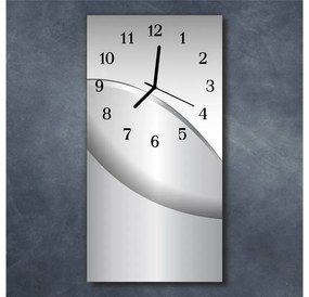 Nástěnné hodiny obrazové na skle - Design šedý