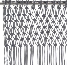 Macramé závěs antracitový 140 x 240 cm bavlna 323991