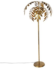 Vintage stojací lampa starožitná zlatá 65 cm 4 světla - Linden