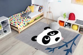 Dywany Łuszczów, Dětský kusový koberec Petit Panda grey, 140x190, šedá, dětský pokoj
