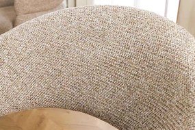 Designová otočná židle Yenibeth taupe / hnědá