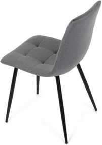 Jídelní židle šedá látka čtyřnohá kovová černá podnož DCL-X7015 GREY2