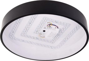 T-LED SMART TUYA Černé LED stropní svítidlo kulaté 500mm 48W CCT s DO 105464