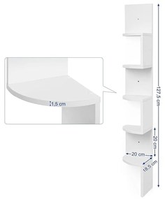 Artenat Nástěnná police Juny, 127 cm, bílá