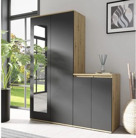 Eka Předsíňová stěna Trinity 24 - Dub Artisan s černou