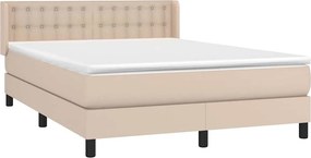 Box spring postel s matrací cappuccino 140x200 cm umělá kůže 3130786