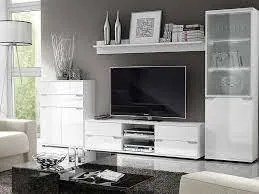 TV stolek ALASKA  AS30  bílá/bílý vysoký lesk