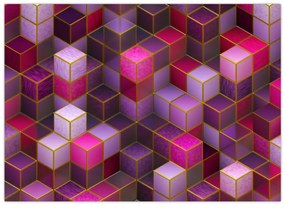 Obraz fialových kostek (70x50 cm)