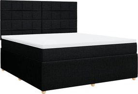 Box spring postel s matrací černá 180x200 cm textil 3292137