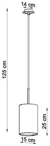 Sollux SL.0742 - Lustr na lanku OTTO 1xE27/60W/230V pr. 15 cm černá