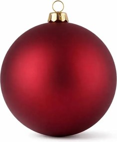 Velká vánoční koule 20 cm, vínová, matná, UV