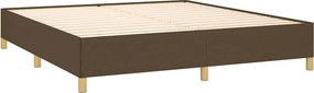 Box spring postel s matrací tmavě hnědá 160x200 cm textil 3128616