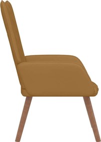 Relaxační křeslo hnědé samet 327663