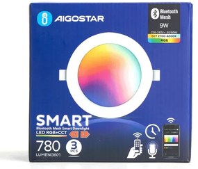 Aigostar-SADA 3x LED RGBW Stm. podhl. svítidlo MESH 9W/230V 2700K-6500K pr.14,5cm