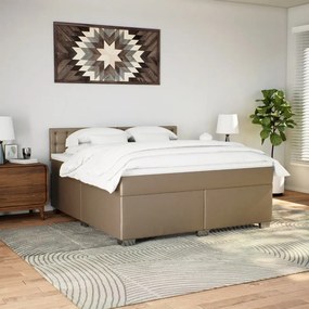 Box spring postel s matrací cappuccino 180 x 200 cm umělá kůže 3286135