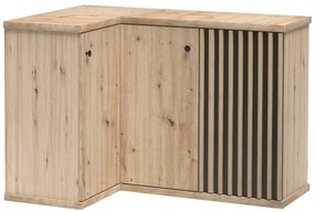 Casarredo - Komfort nábytek Komoda rohová BARBUS dub artisan/černá