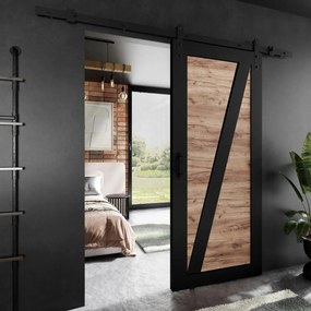 Posuvné dveře LOFT ADIO 3 černý+ dub Craft zlatý 90