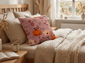 Povlak na polštář z mikrovlákna PUMPKINS ROSAVIE 45x45 cm, starorůžový