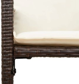 Zahradní barové židle s poduškami 2 ks hnědé polyratan,  368706