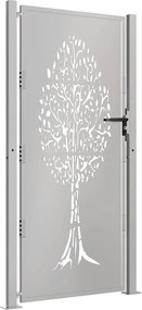 Zahradní branka 100 x 200 cm z cortenové oceli, design stromu 153165